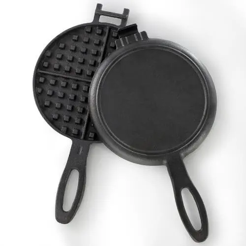 MEGACHEF 6.7 Inch Round Cast Iron Pie Iron Outdoor/camping Cookware With Long Handle