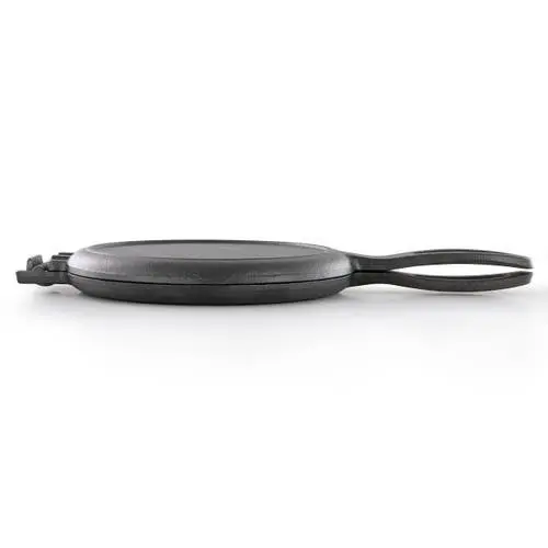 MEGACHEF 6.7 Inch Round Cast Iron Pie Iron Outdoor/camping Cookware With Long Handle