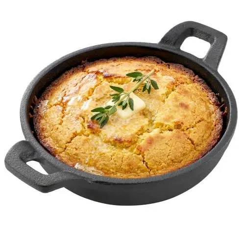 MEGACHEF 5 Inch Round Cast Iron Frying Pan For Indoor/outdoor Use - Black