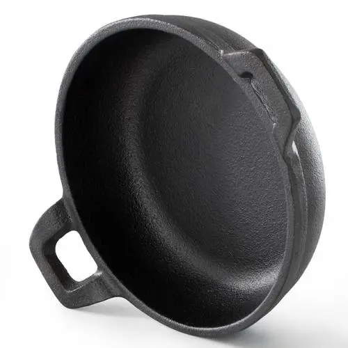 MEGACHEF 5 Inch Round Cast Iron Frying Pan For Indoor/outdoor Use