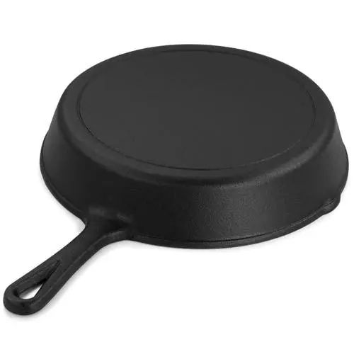 MEGACHEF 10 Inch Round Preseasoned Cast Iron Frying Pan With Handle