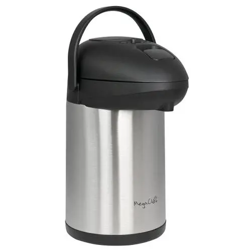 MEGACHEF 3.17 Quart Stainless Steel Vacuum Body Pump Cap Air Pot
