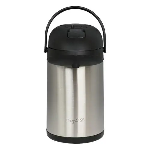 MEGACHEF 3.17 Quart Stainless Steel Vacuum Body Pump Cap Air Pot
