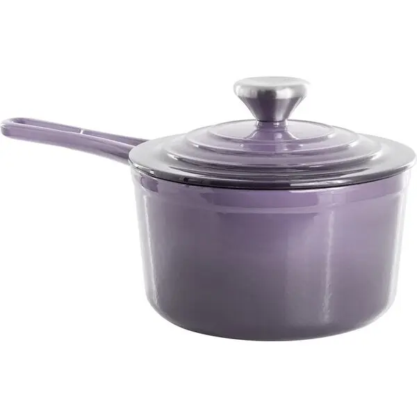 MEGACHEF 2 Quart Enameled Cast Iron Sauce Pan - Purple