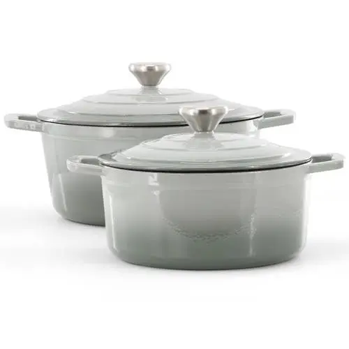 MEGACHEF 7 Piece Enameled Cast Iron Cookware Set