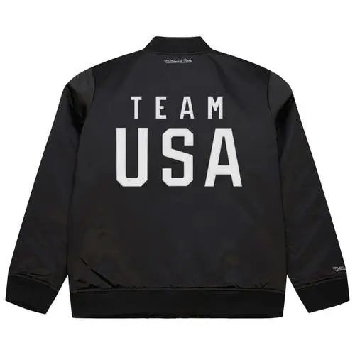 Mitchell & Ness Team Usa Coach Snoop Satin Bomber Jacket