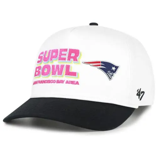 '47 47 New England Patriots Super Bowl Lx Stacked Hitch Adjustable Hat