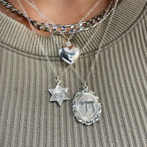 OUTOFOFFICE Chai Charm Necklace In Sterling