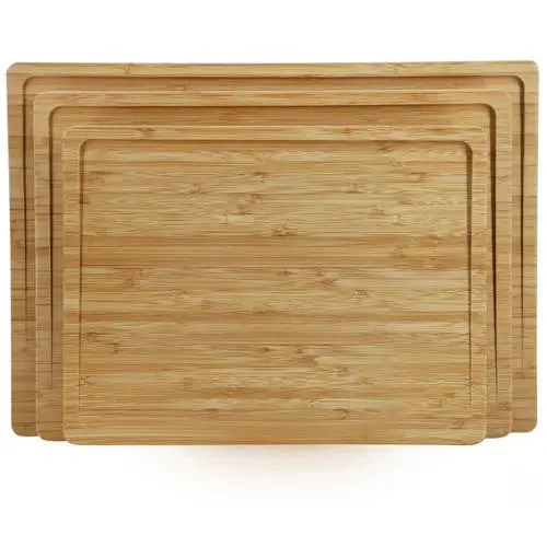 MEGACHEF 3 Piece Natural Wood Cutting Board Set