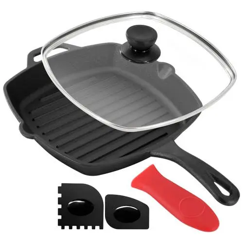 MEGACHEF 10.4 Inch Pre-seasoned Cast Iron Griddle