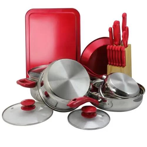 MEGACHEF 22 Piece Aluminum Cookware Combo Set