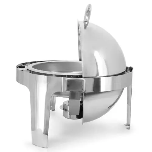 MEGACHEF 6.3 Quart Round Stainless Steel Dome Roll Top Professional Chafing Dish/food Warmer/buffet Server Serving Dish