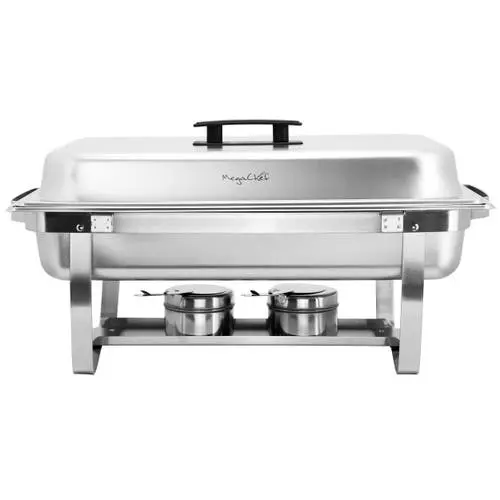 MEGACHEF 9.5 Quart Foldable Stainless Steel Professional Chafing Dish/food Warmer/buffet Server Serving Trays