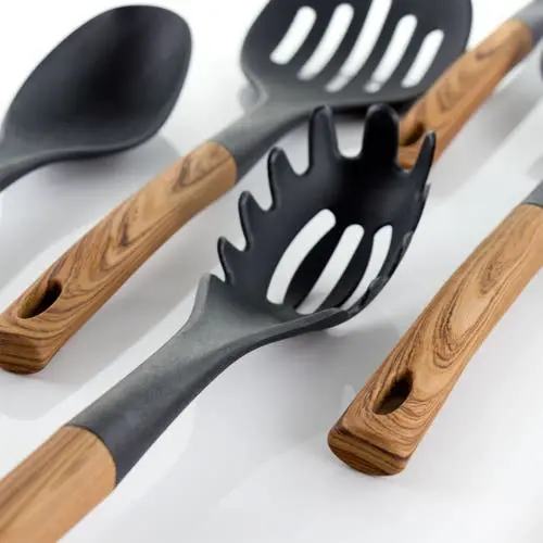 MEGACHEF Nylon Cooking Utensils With Wood Design