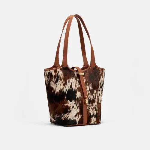 MARC NOLAN Mila Leather Tote Bag - Dark Horse