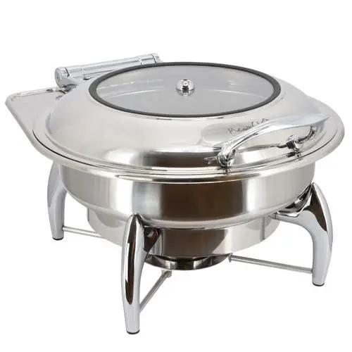 MEGACHEF 6.3 Quart Stainless Steel Round Professional Chafing Dish/food Warmer/buffet Server Serving Dish
