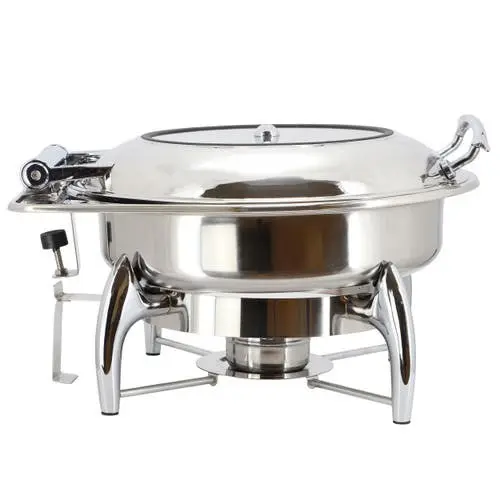 MEGACHEF 6.3 Quart Stainless Steel Round Professional Chafing Dish/food Warmer/buffet Server Serving Dish
