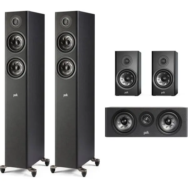 POLK AUDIO Reserve 5.0 Channel Compact Home Theater Speaker Package - Black