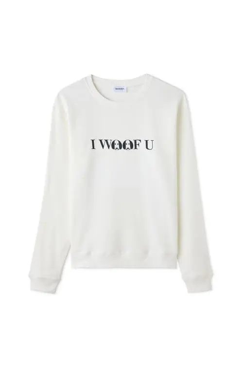MOSHIQA I Woof U Print Sweatshirt - White