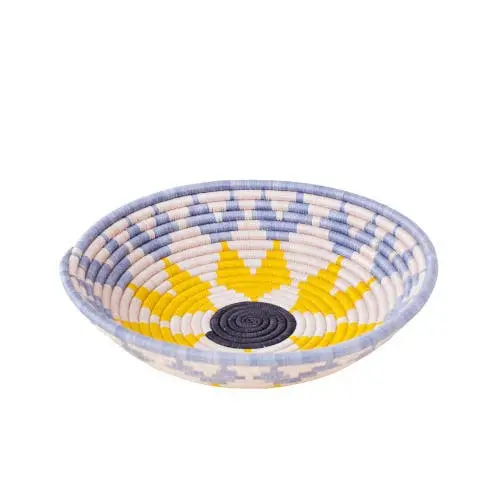 INDEGO AFRICA Annie B. Plateau Basket - Hand-dyed Sunflower Motif