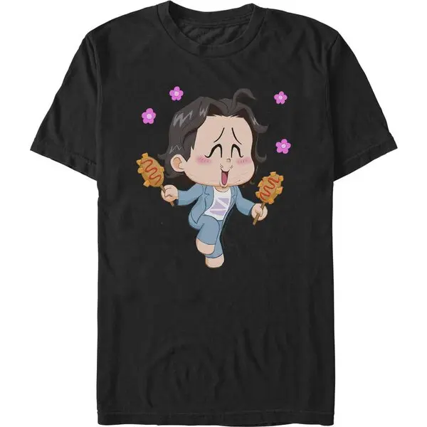 KPOP DEMON HUNTERS Bobby Corn Dog Short Sleeve Graphic T-shirt - Black
