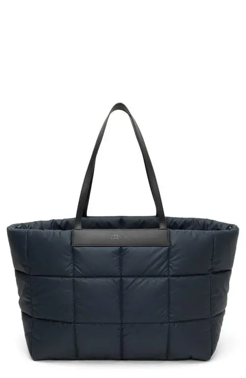 VEECOLLECTIVE Large Porter Marché Quilted Recycled Nylon Tote - Dark Navy Blu