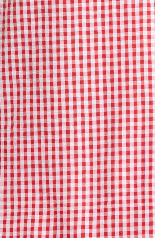 French Connection Gingham Seersucker Nightgown - Red Combo