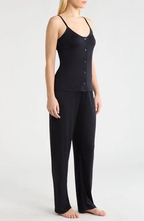 French Connection Rib Camisole & Pants Sleep Set - Utility Blue