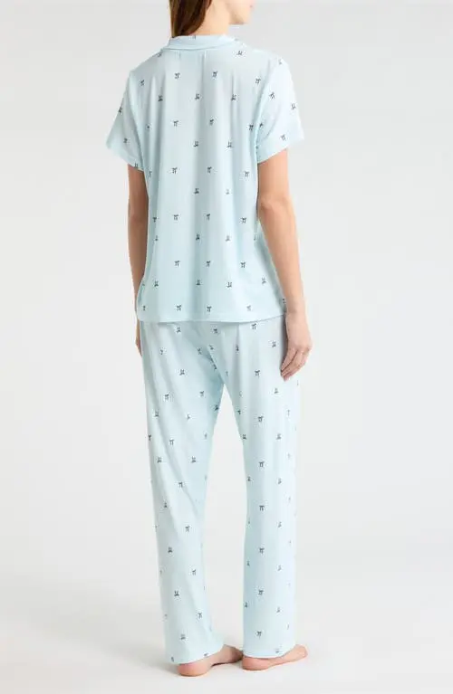French Connection Bow Detail Pajamas - Blue Bow