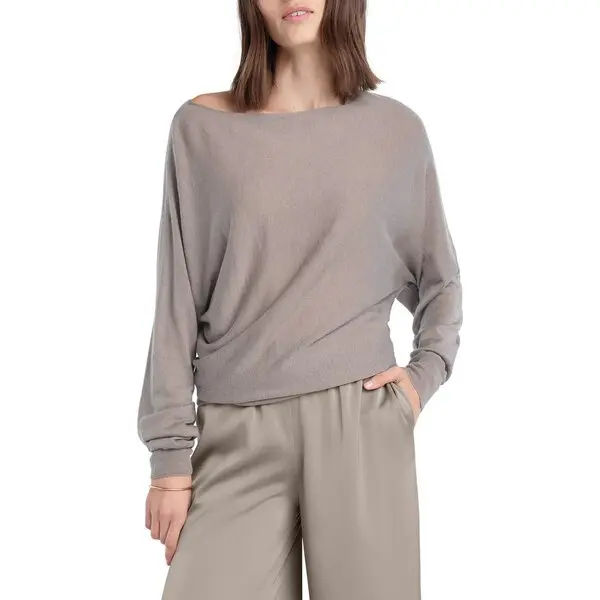 FAVORITE DAUGHTER The Effortless Merino Wool Sweater - Soft Taupe