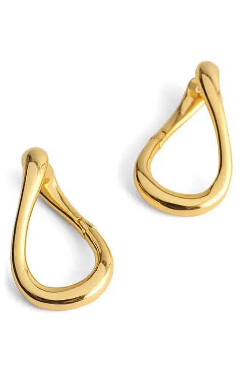 Madewell Twisted Hoop Earrings - Antique Gold