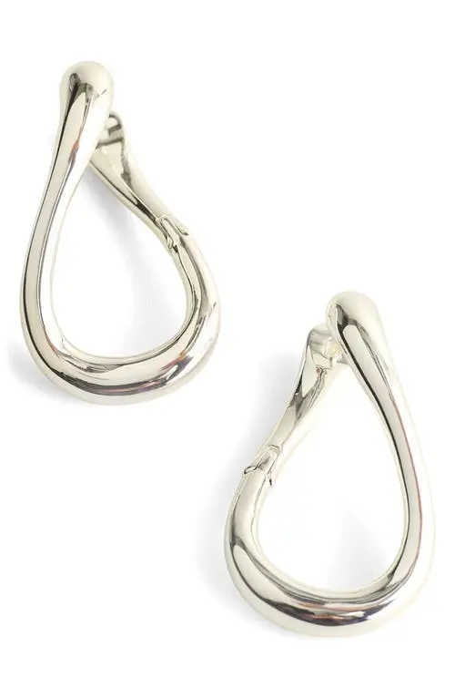 Madewell Twisted Hoop Earrings - Warm Silver