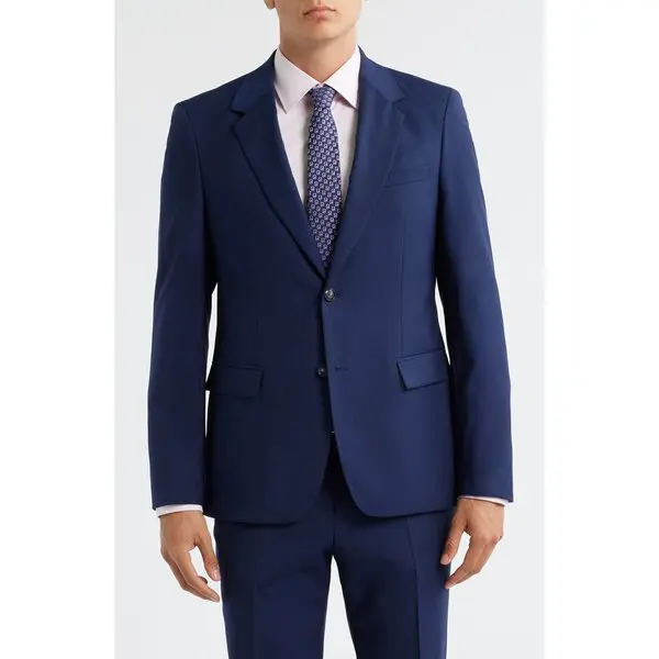 BOSS Houston Wool Sport Coat - Open Blue