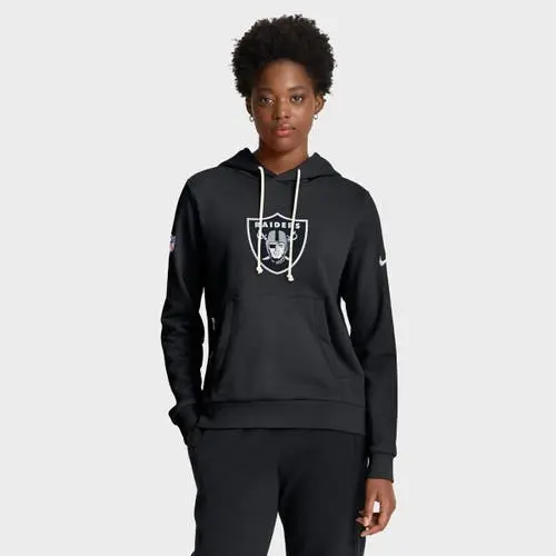 Nike Las Vegas Raiders Sideline Standard Issue Initial Home Dri-fit Hoodie - Black