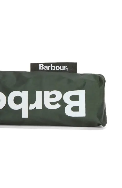 Barbour Logo Print Telescopic Mini Umbrella