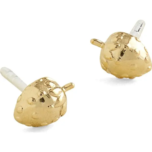 Madewell Demi-fine Strawberry Stud Earrings - 14k Gold