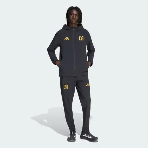 Adidas Lafc Tiro Travel Full-zip Hooded Windbreaker By - Black