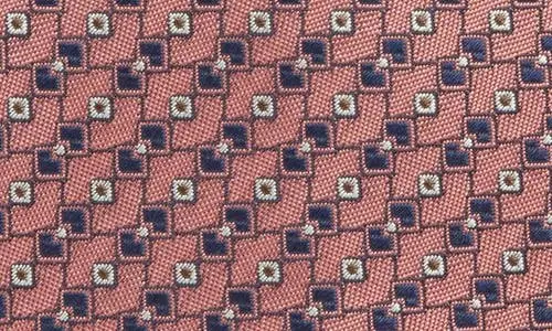 Canali Medallion Geo Silk Jacquard Neck Tie - Pink
