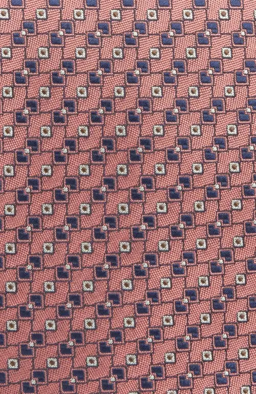 Canali Medallion Geo Silk Jacquard Neck Tie - Pink