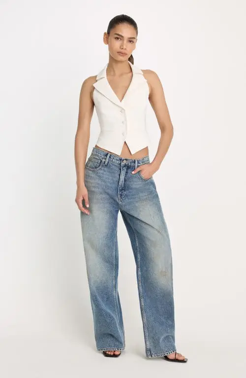 Good American Luxe Suiting Halter Vest - Soft Shell
