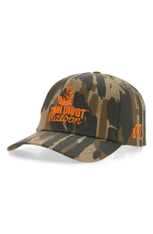 MALBON Tour Divot Camo Stretch Ripstop Snapback Ball Cap