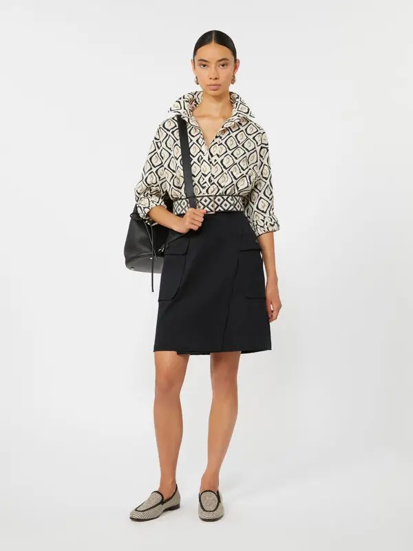 Max Mara Oversized Printed Poplin Shirt