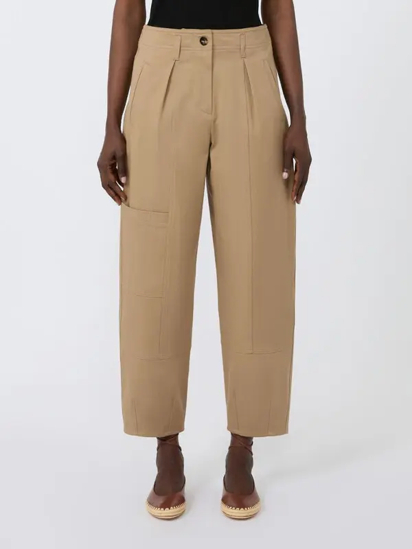 Max Mara Cotton Bull Denim Cargo Trousers