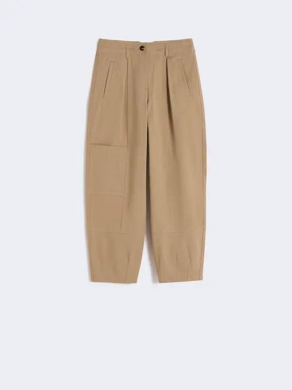 Max Mara Cotton Bull Denim Cargo Trousers