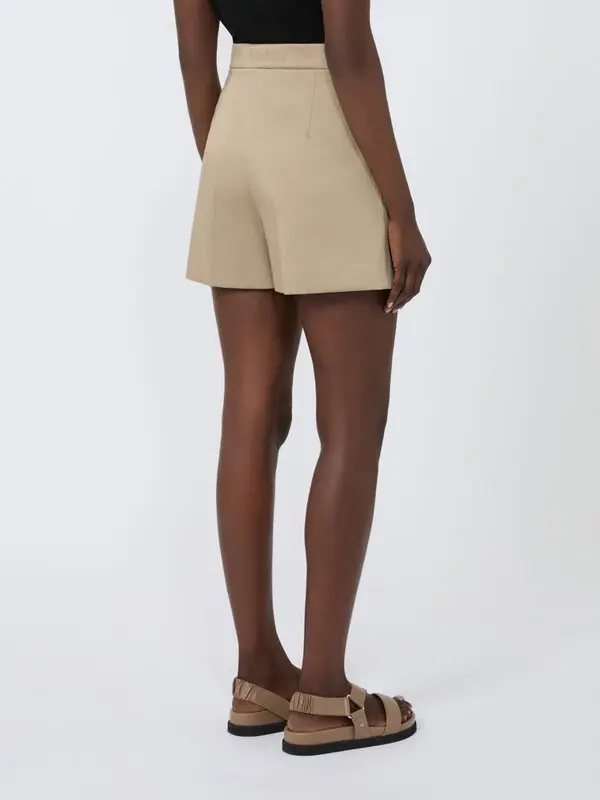 Max Mara Stretch Cotton Satin Shorts