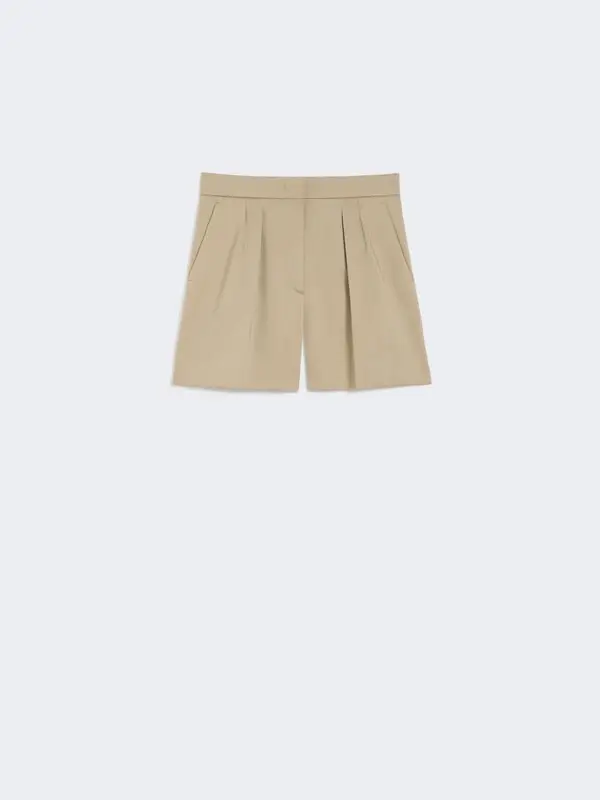 Max Mara Stretch Cotton Satin Shorts
