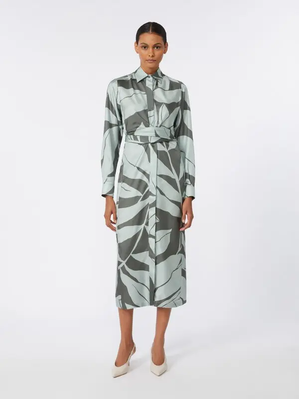 slim fit dress slacks Max Mara Weekend Giubba Green Dress – Balardi main image 1