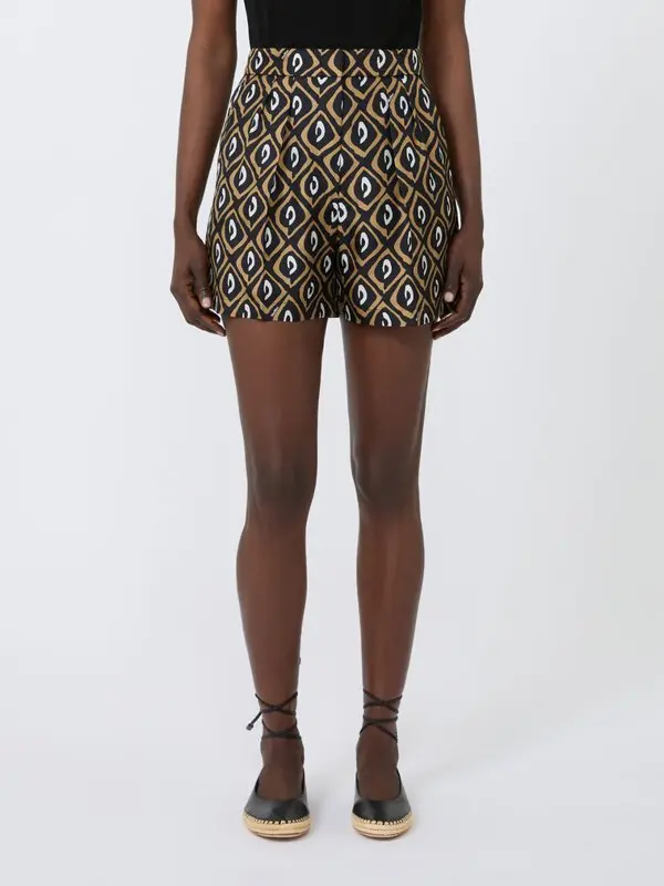 Max Mara Printed Silk Shorts