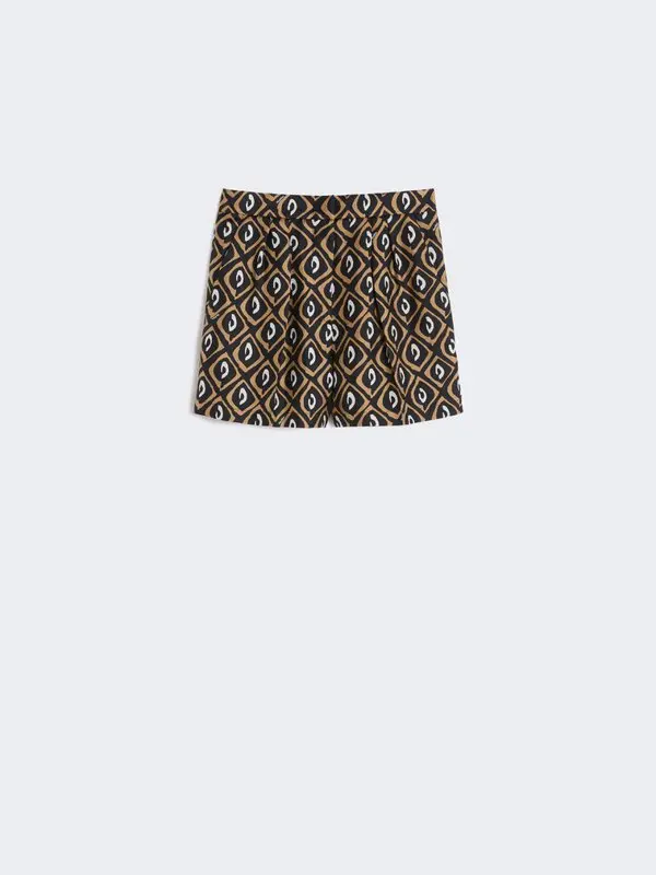 Max Mara Printed Silk Shorts
