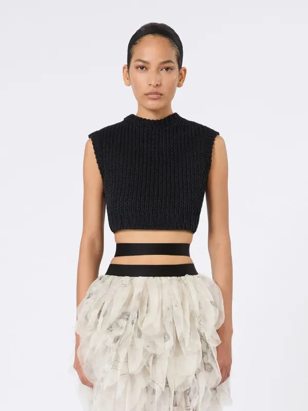 Max Mara Sleeveless Cropped Jumper